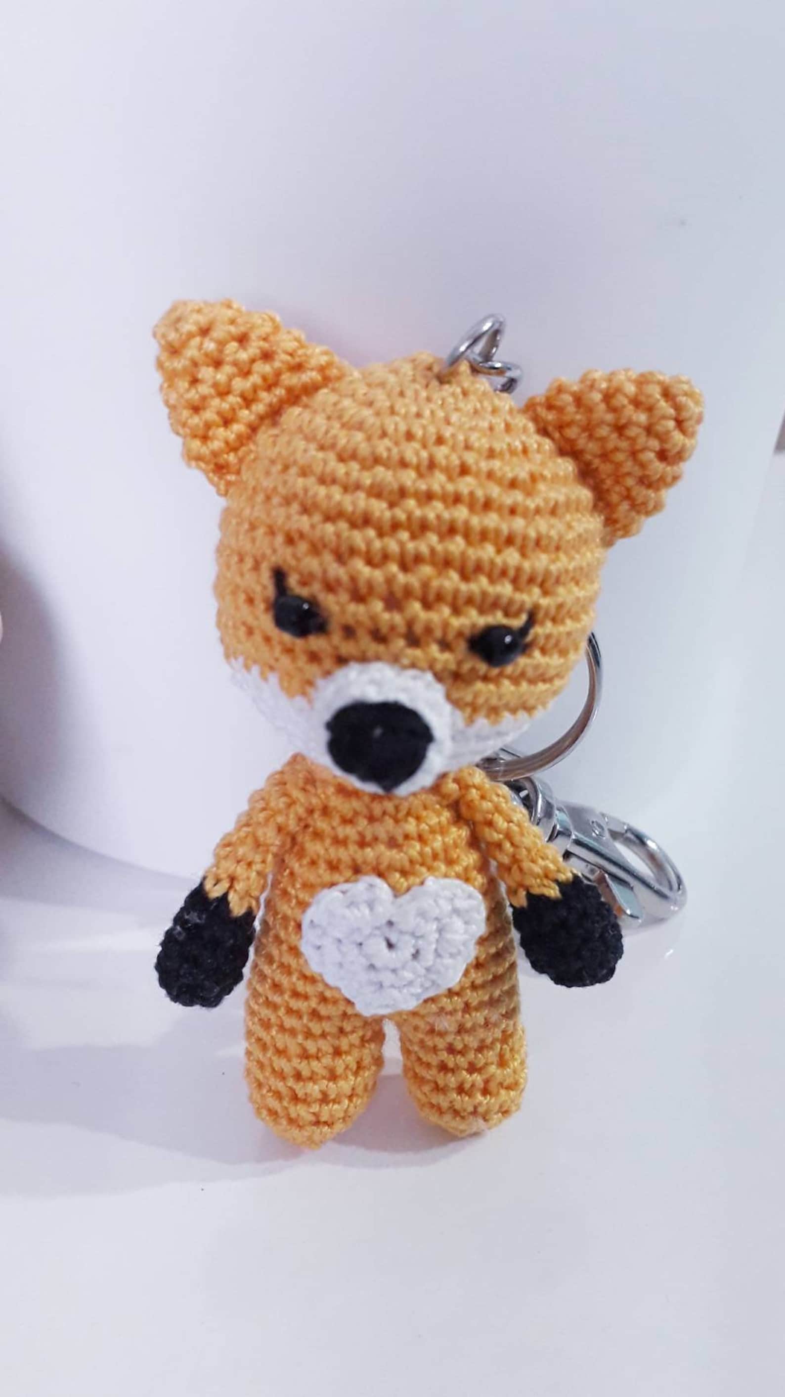 Crochet Fox Keychain Fox Lovers Amigurumi Fox Keychain Plush - Etsy
