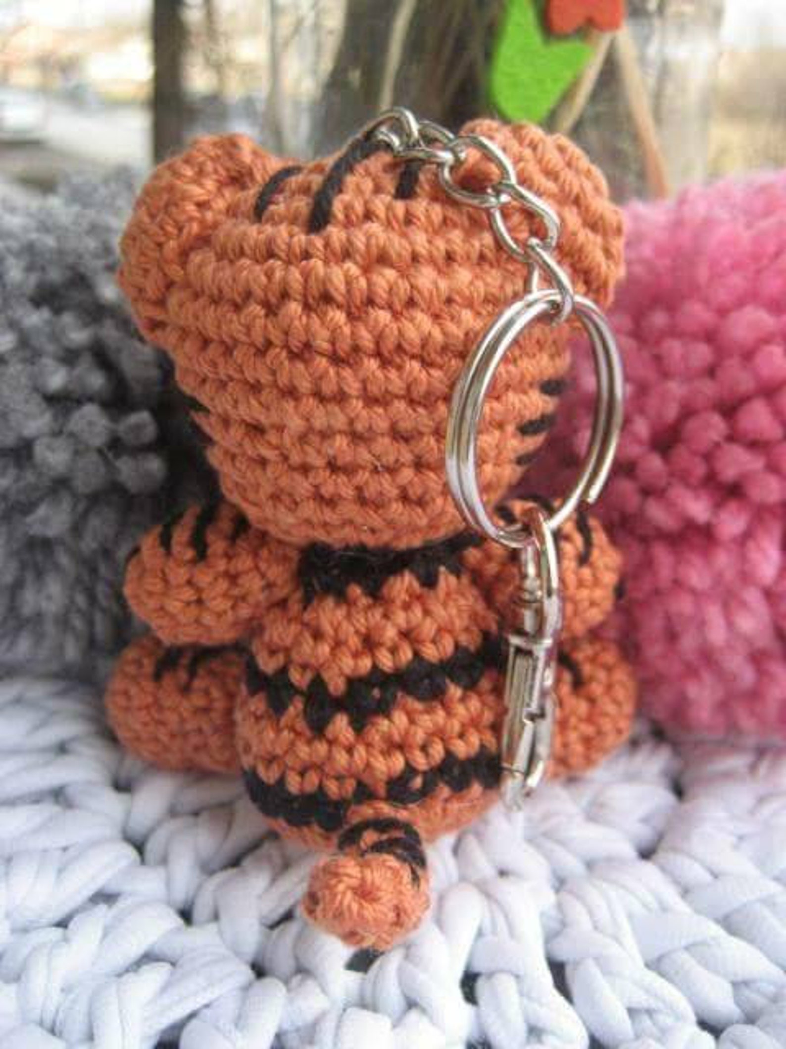 Amigurumi Tiger Keychain Keychain Tiger Crochet Plush Tiger | Etsy