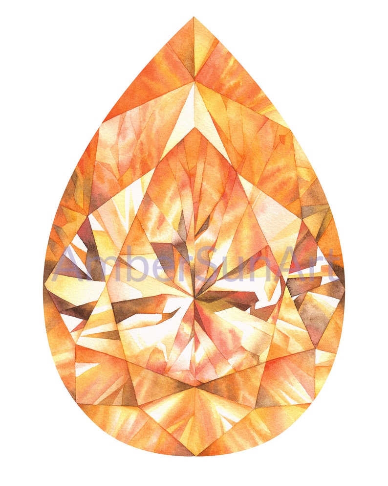 Citrine Gemstone Printable Art - for Personal Use, Wall Art Print ...