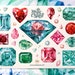 Set of Gemstone Vinyl Stickers, Laptop Stickers, Gem Stickers, Emerald ...