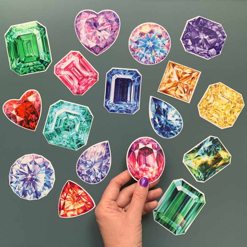 Gem Stickers - Etsy