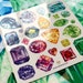 Set of 24 Gemstone Vinyl Stickers, Laptop Stickers, Gem Stickers ...
