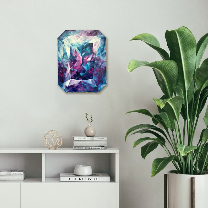 ORIGINAL Purple Alexandrite Oil Painting Gemstone Art Wall - Etsy