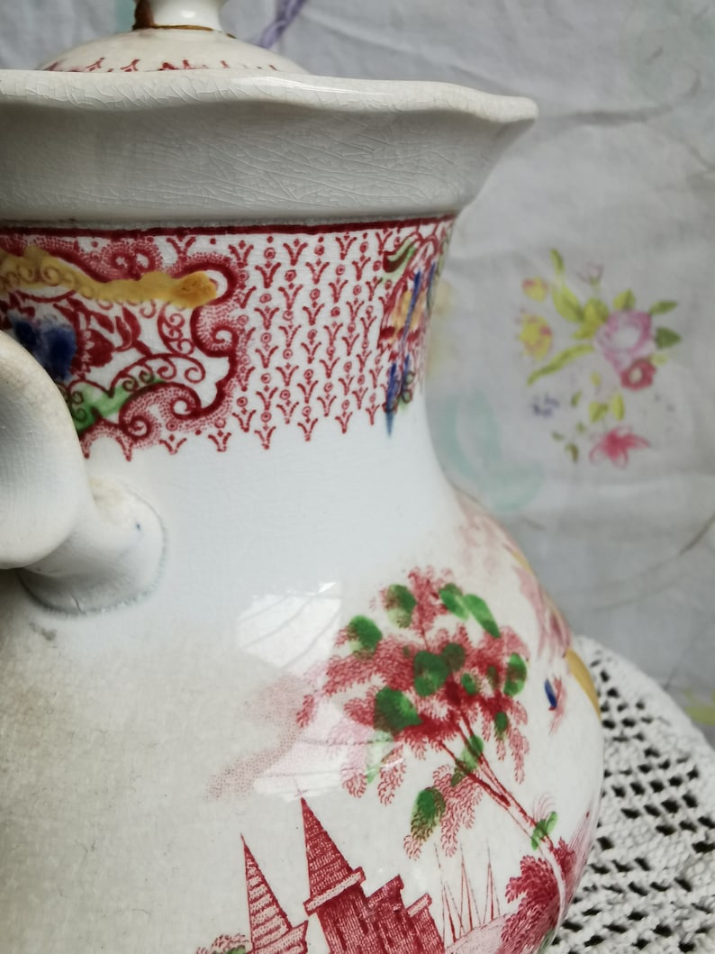 Dutch Antique Teapot, Coffeepot, Petrus Regout Fancy Pattern ...