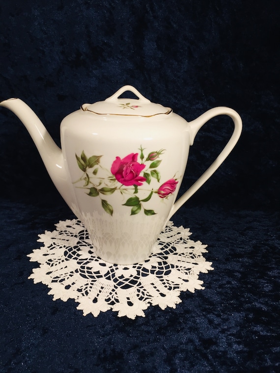 Floral Roses Teapot / Funky Teapot / Retro Teapot Coffeepot / | Etsy UK