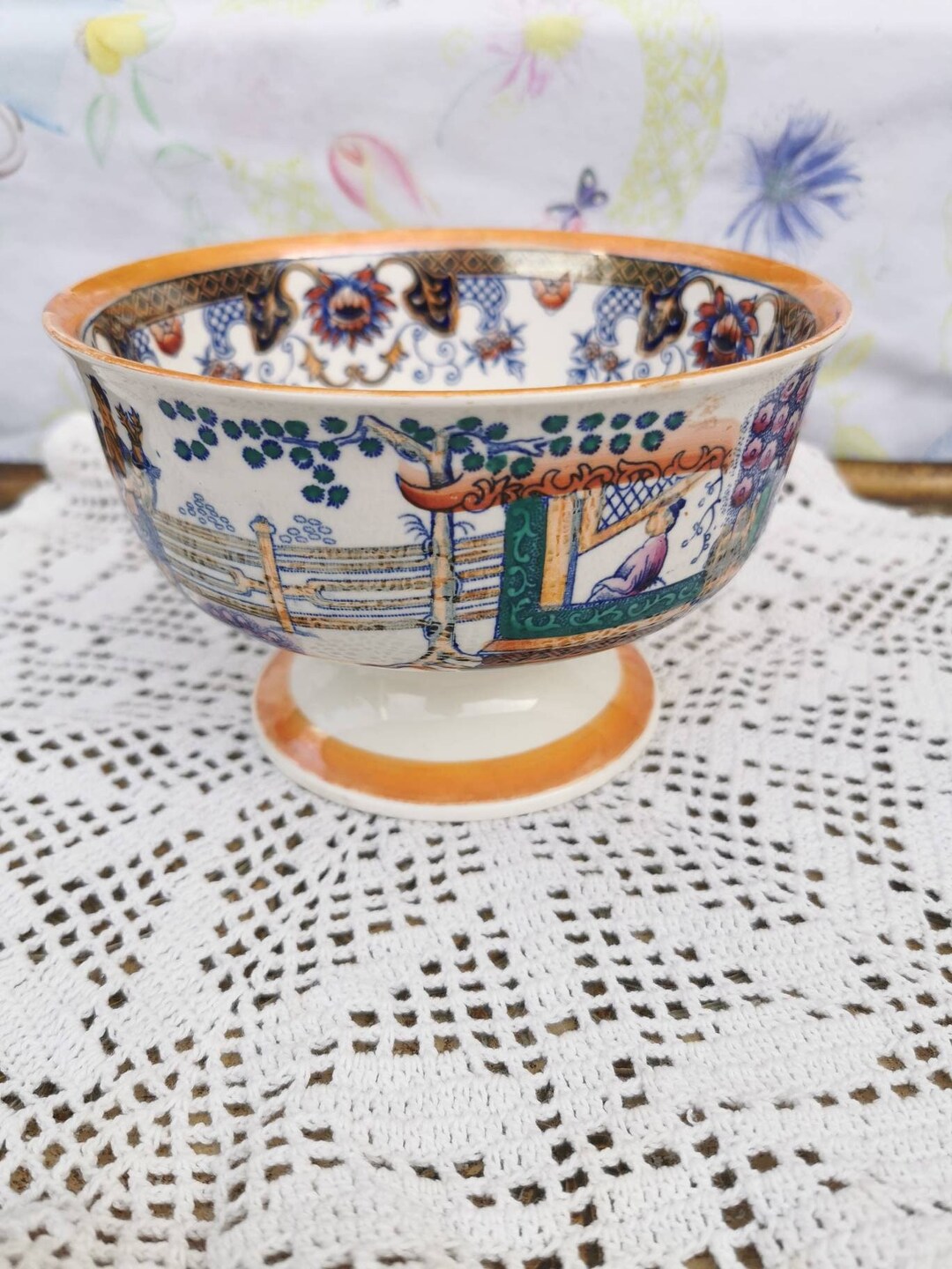 Royal Sphinx Footed Bowl Canton Pattern Maastricht China - Etsy