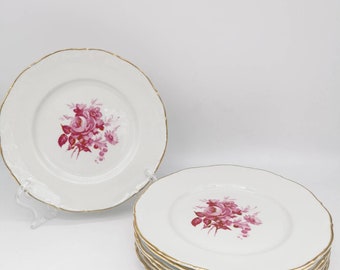 Pink Floral Plates | Etsy