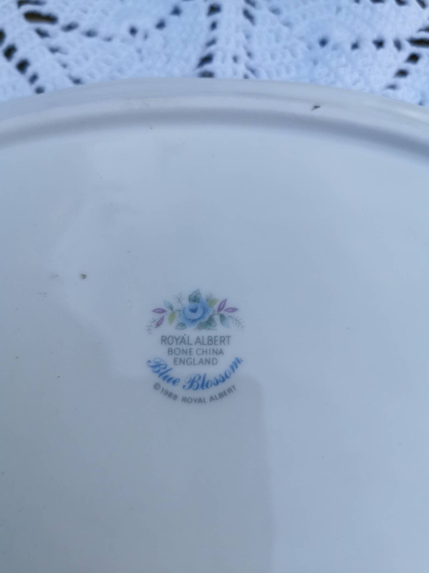 Royal Albert Blue Blossom Creamer and Sugar Set With Tray - Etsy