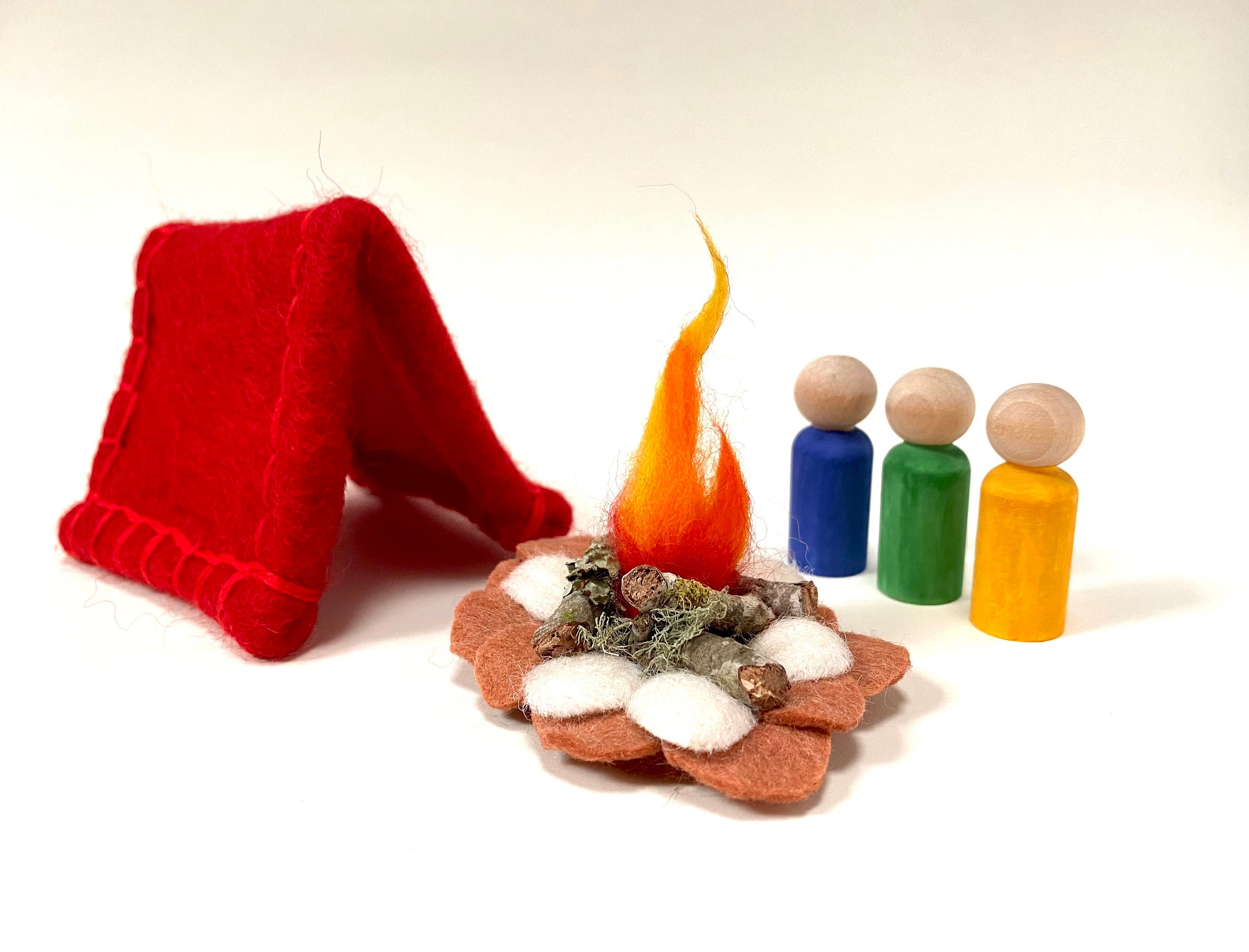 Red Tent Camping Play Set Waldorf Nature Table Display - Etsy