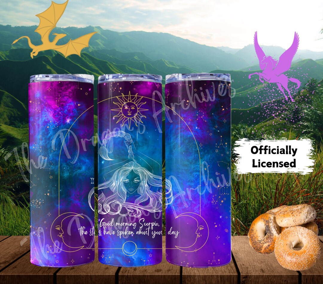 Zodiac Academy good Morning Scorpio 20oz Skinny Insulated Tumbler ...
