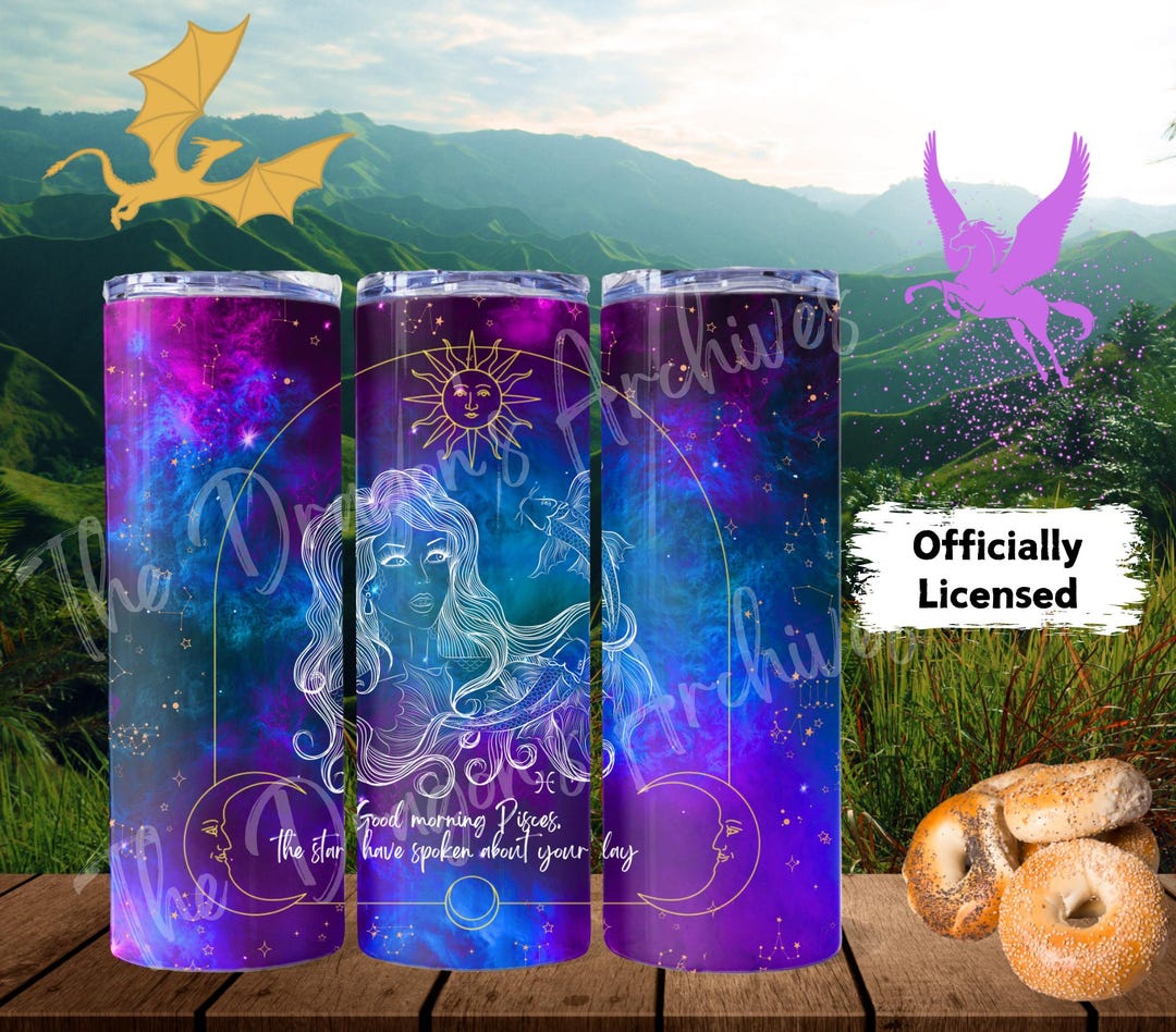 Zodiac Academy good Morning Pisces 20oz Skinny Insulated Tumbler ...
