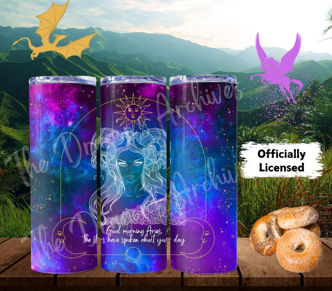 Zodiac Academy good Morning Aries 20oz Skinny Insulated Tumbler ...