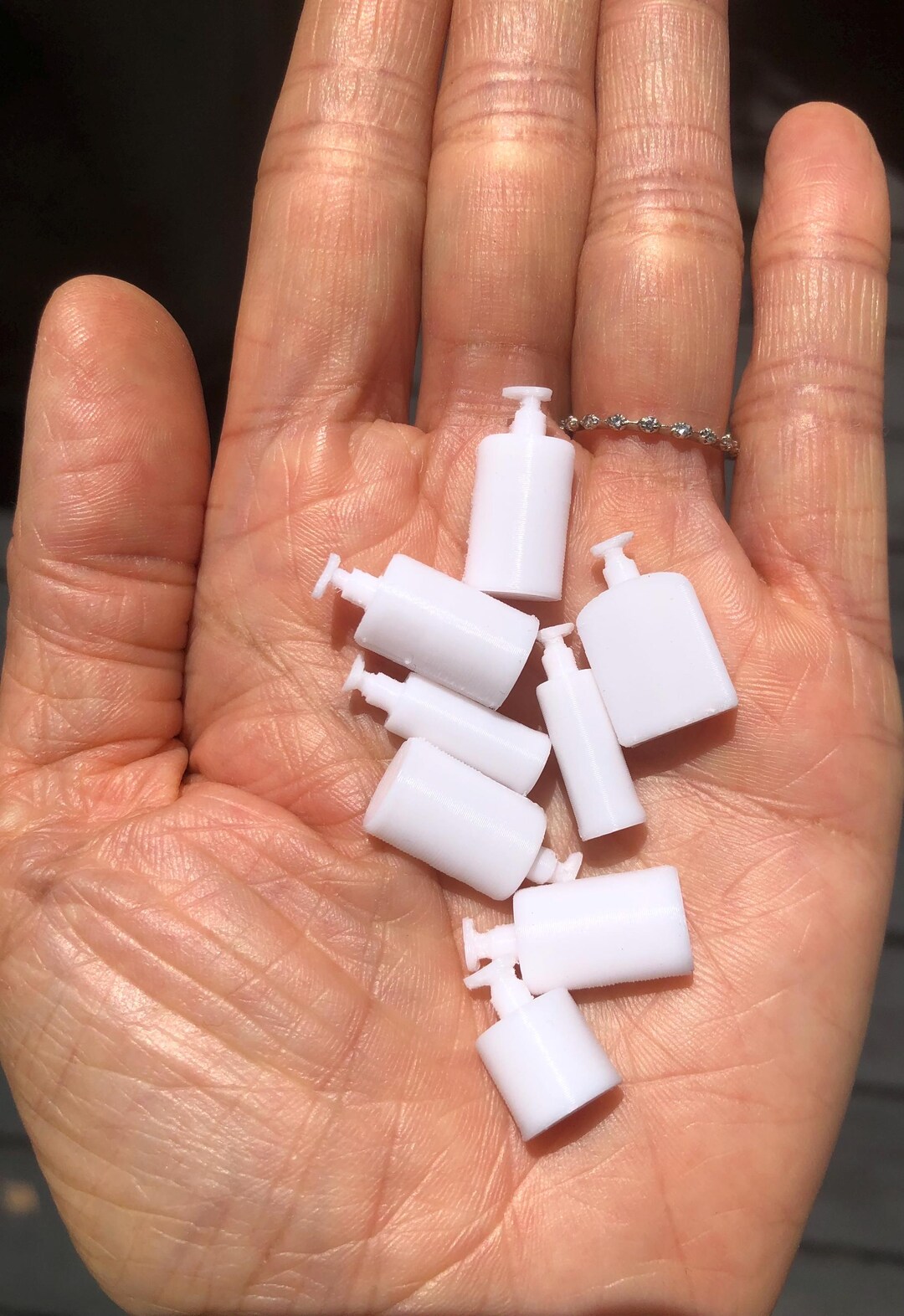 Unpainted Unlabeled DIY 1:12 Miniature Dollhouse Pump Bottle Lotion ...