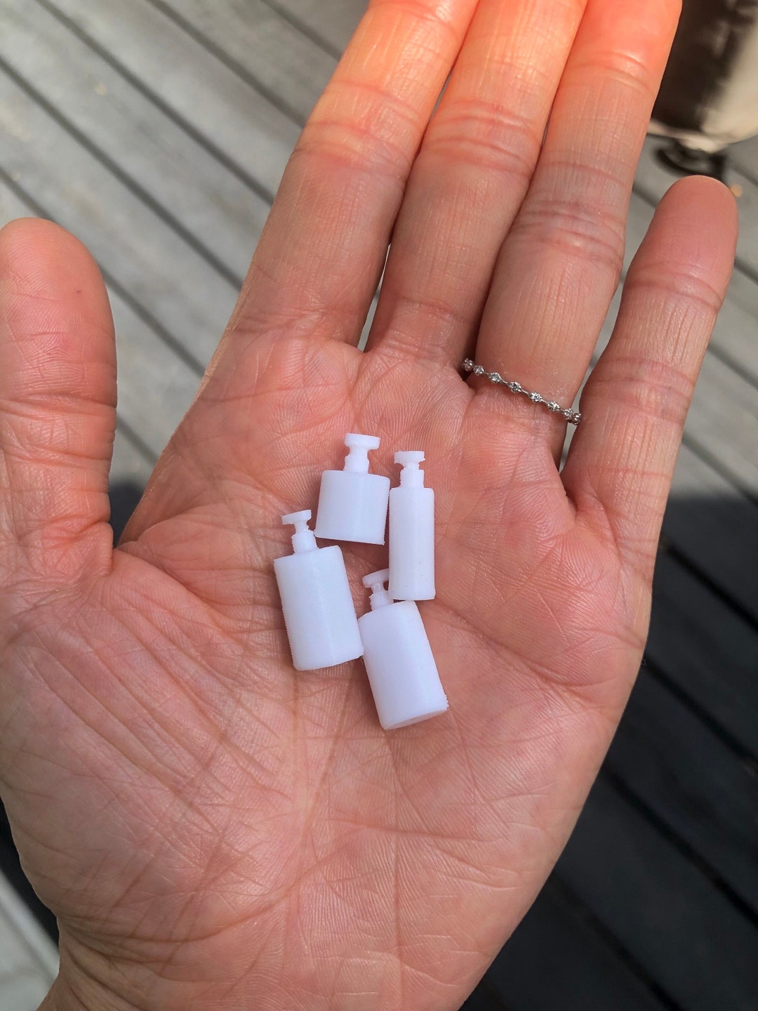 Unpainted Unlabeled DIY 1:12 Miniature Dollhouse Bottles With Pump ...