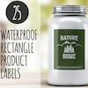 Clear Square Labels, White Ink on Clear Vinyl, 500 Square Labels, Clear ...