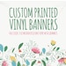 Custom Square Banner Vinyl, Full Color Banner, Vinyl Banner, Vinyl Sign ...