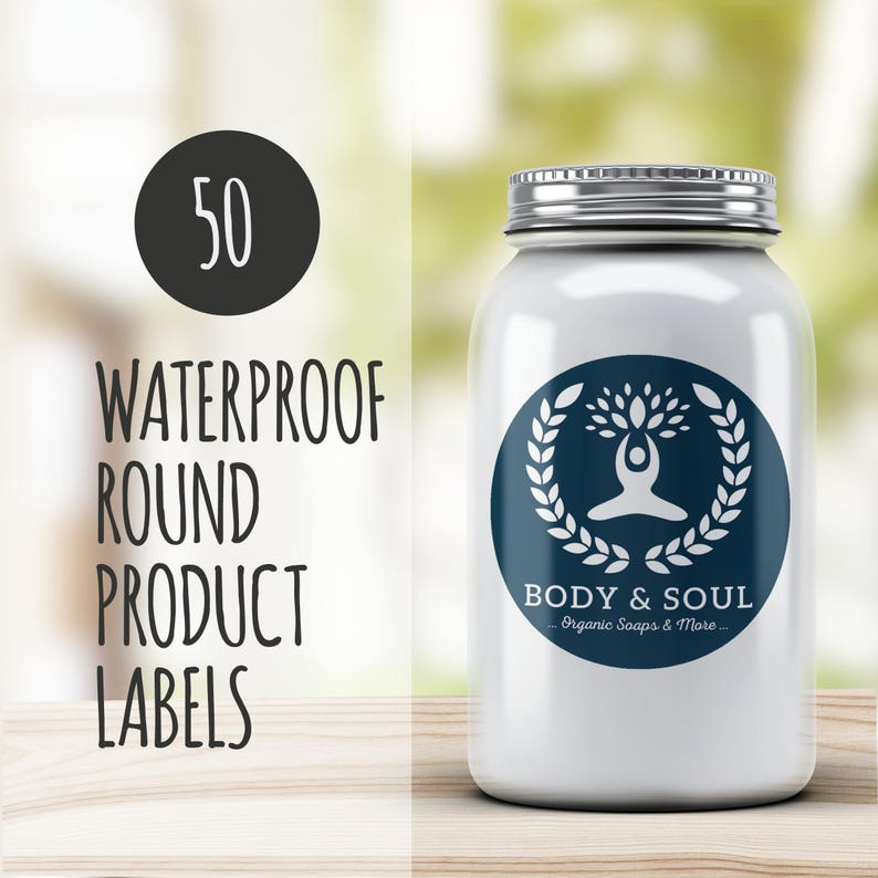 Round Product Labels 50-jar Labels Round Labels Round | Etsy