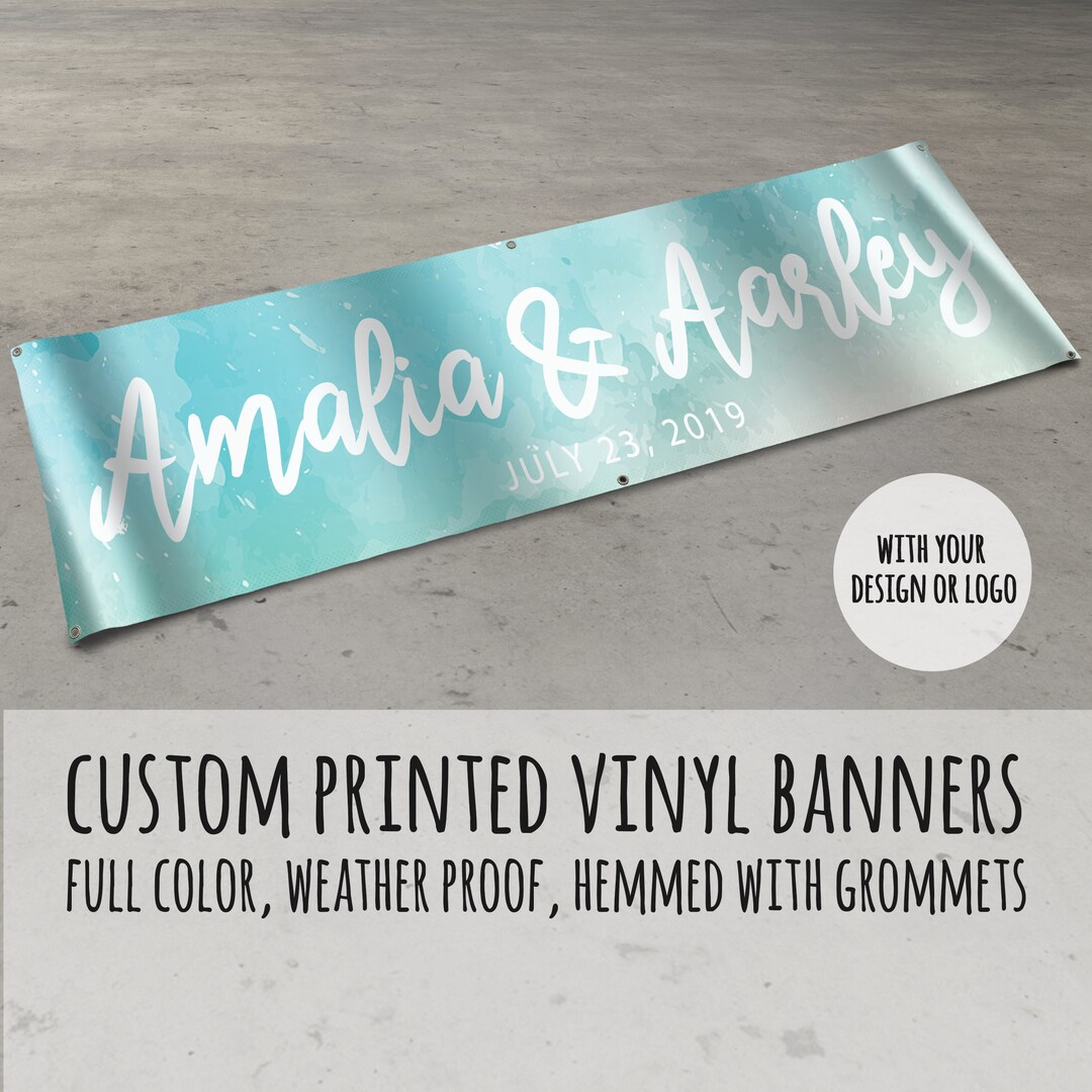Printed Banner Custom Banner Custom Sign Party Banner - Etsy