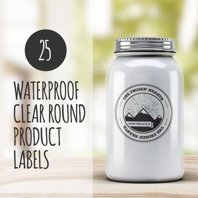 Round 25 Full Color Custom Clear Product Labels Stickers - Etsy