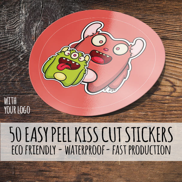 50 Easy Peel Round Full Color Custom Vinyl Stickers Labels - Etsy