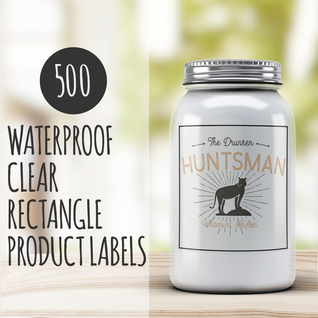 Custom Product Label - 500 Clear Custom Labels - Product Packaging ...