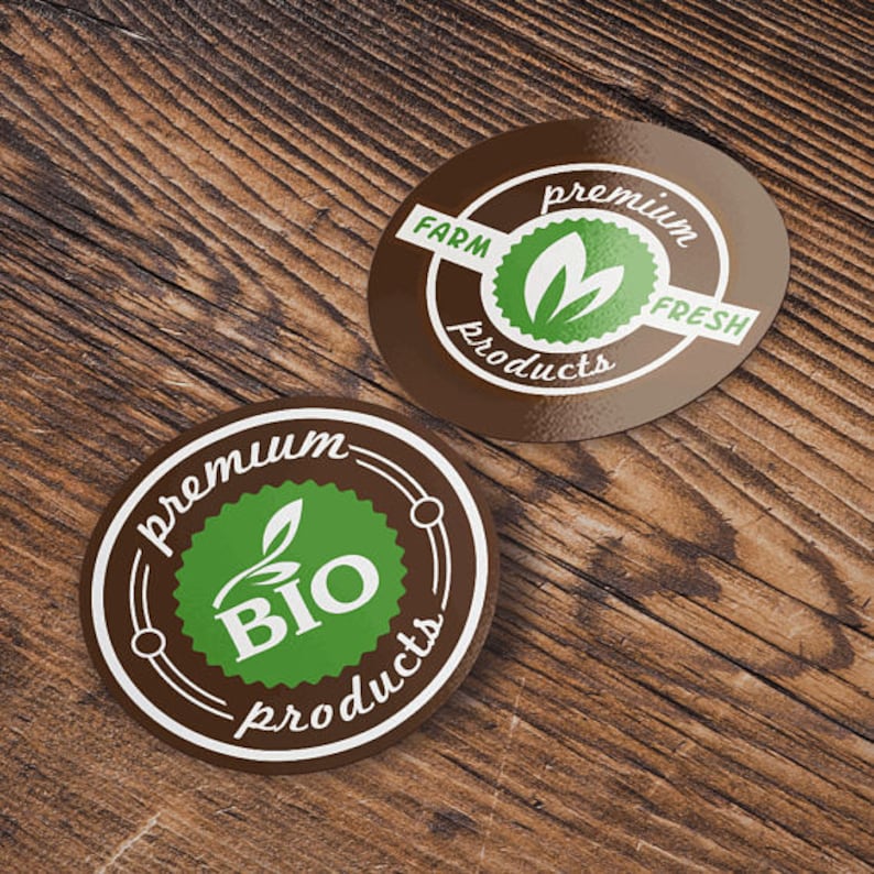 50 Custom Round Vinyl Stickers | Waterproof Logo Decals - Etsy