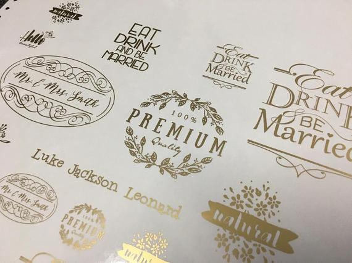 100 Gold Ink Labels Rectangle Gold Printing Product Labels - Etsy