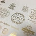 100 Gold Ink Labels Rectangle, Gold Printing, Product Labels, Clear ...