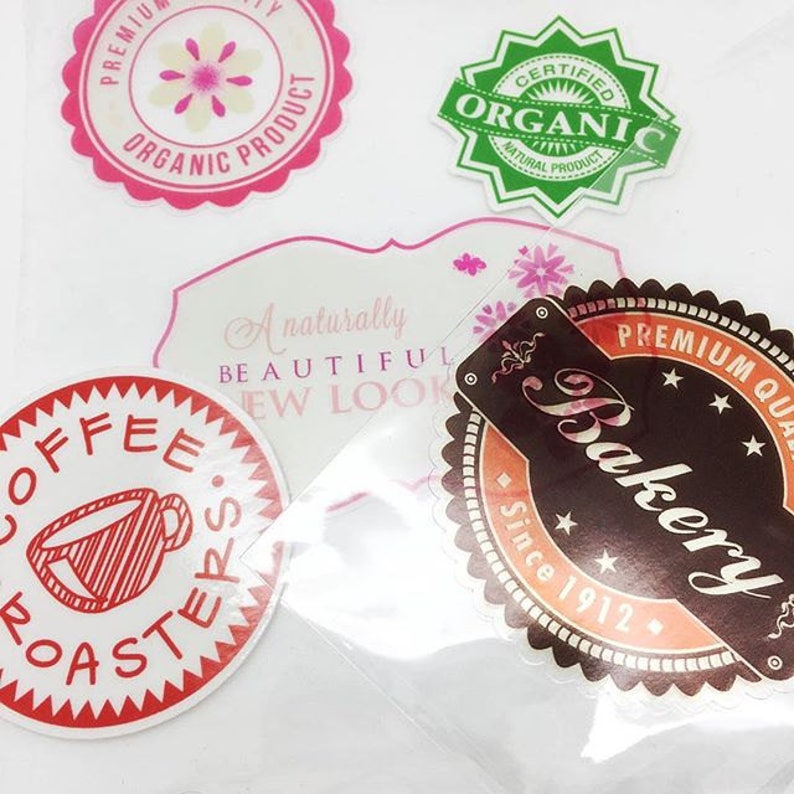 White Ink on Clear Vinyl labels 2x3 Stickers clear | Etsy