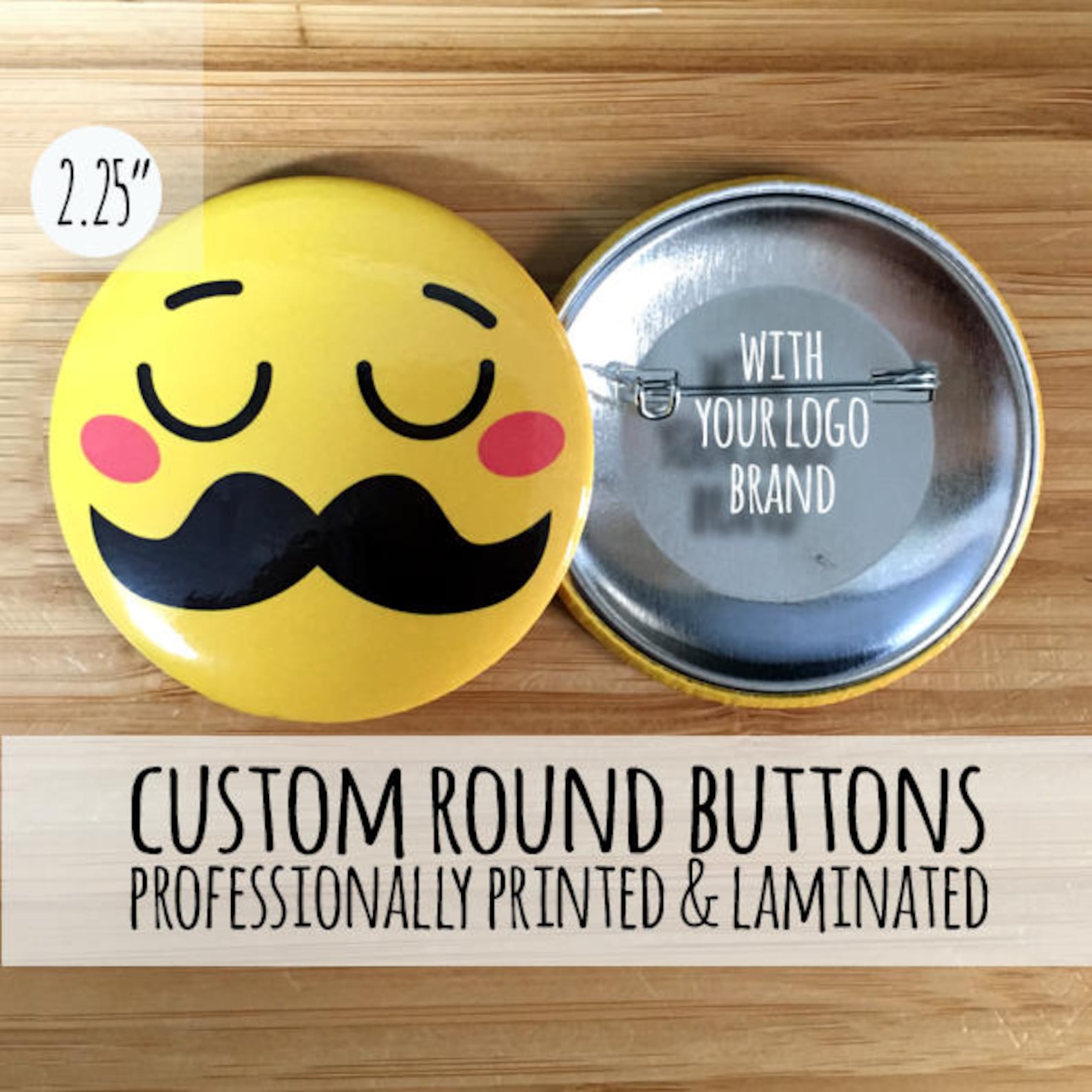 Custom Round Buttons Pin back buttons 2.25 round | Etsy