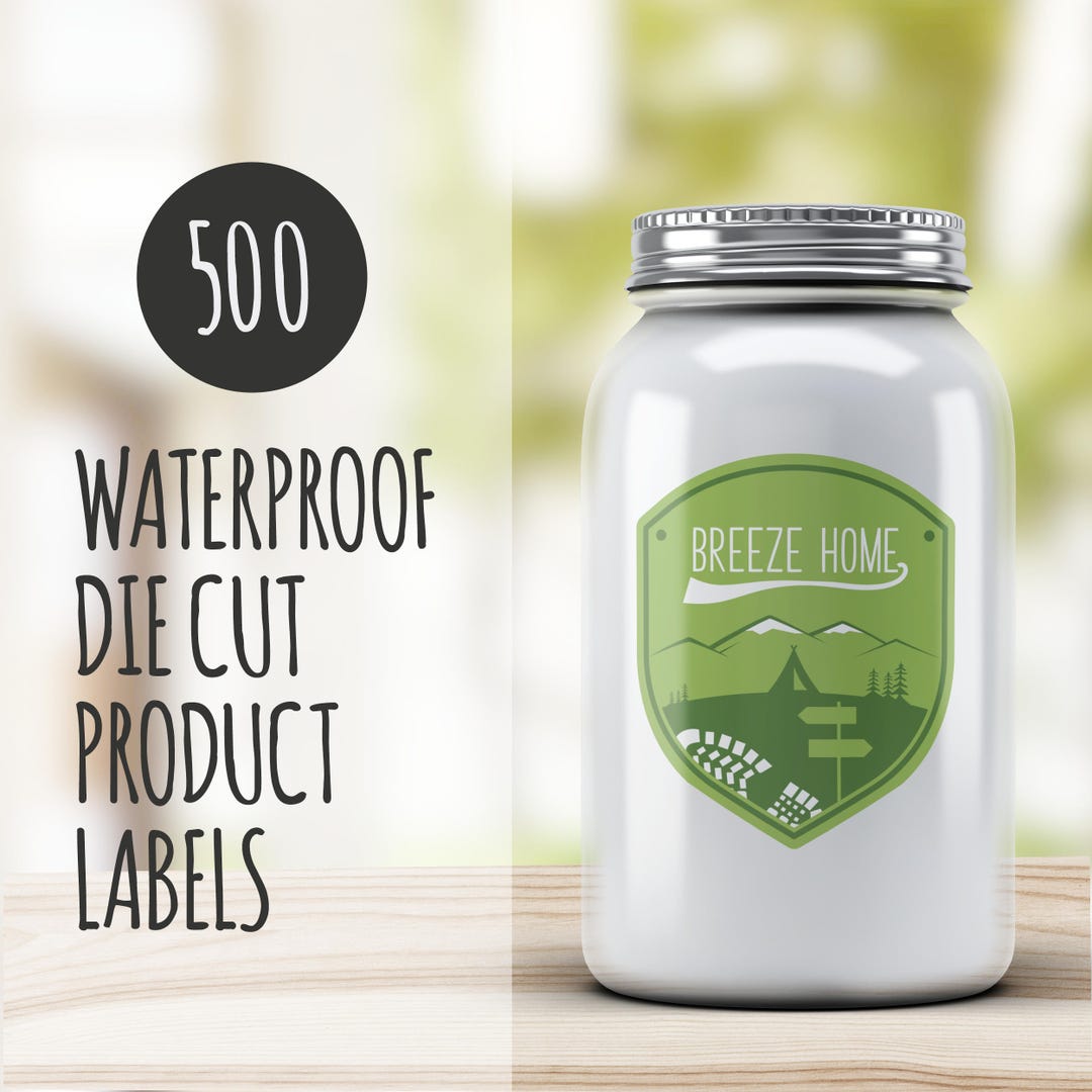 Custom Cut Product Labels- 500 Die Cut Vinyl Stickers Cut to Any Shape ...