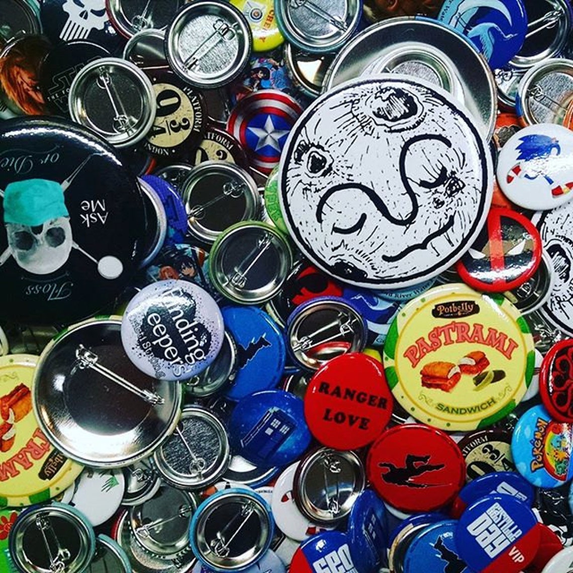 Customized Buttons Custom Buttons 1000 Buttons Logo - Etsy