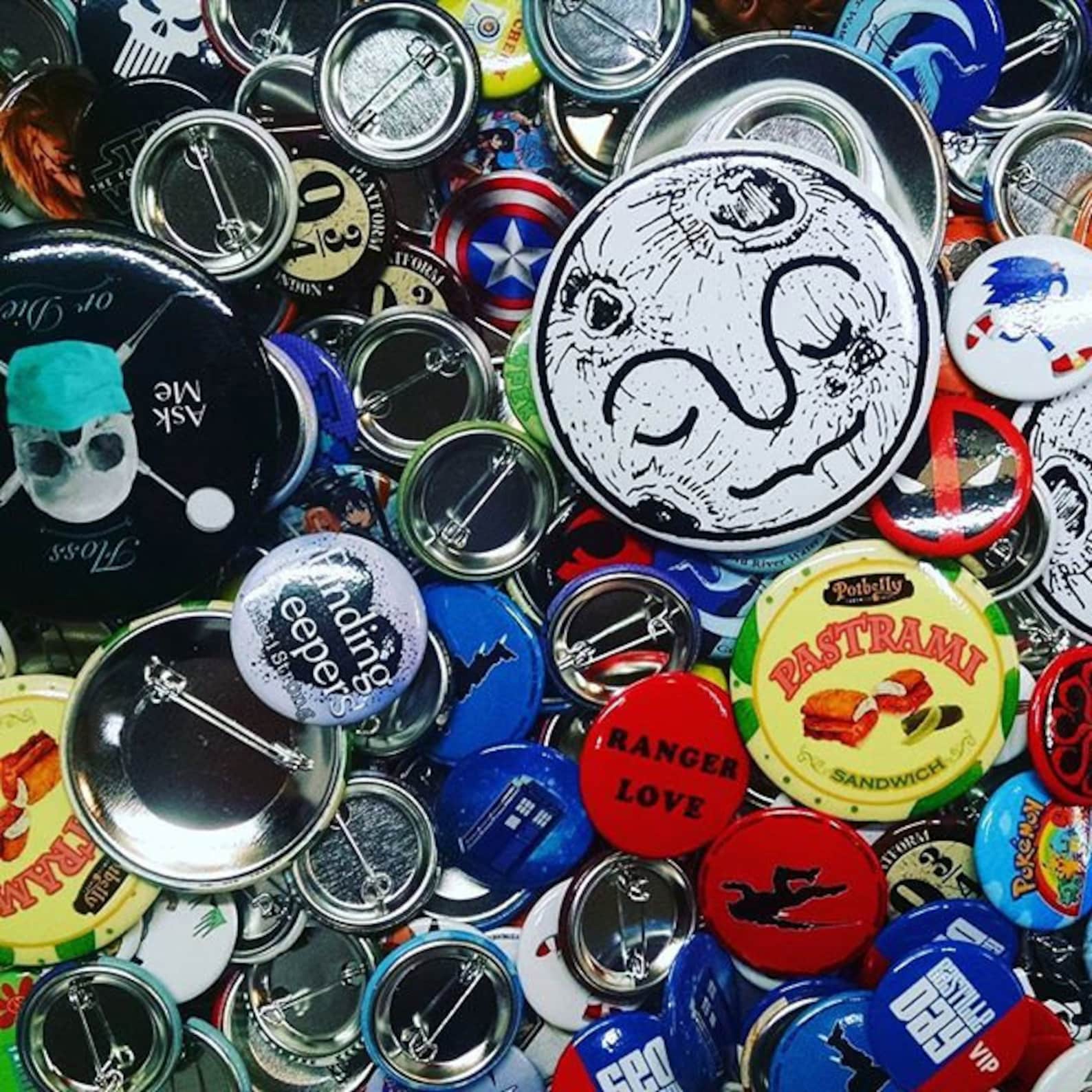 Customized Buttons Custom Buttons 1000 Buttons Logo - Etsy