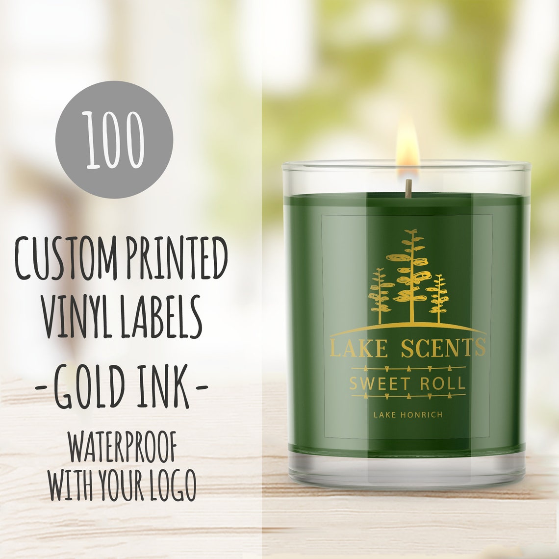 100 Gold Ink Labels Rectangle Gold Printing Product Labels - Etsy