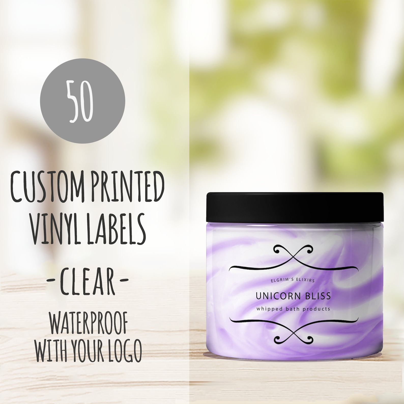 Clear Labels 50 Round Whipped Soap Labels Waterproof Labels. - Etsy