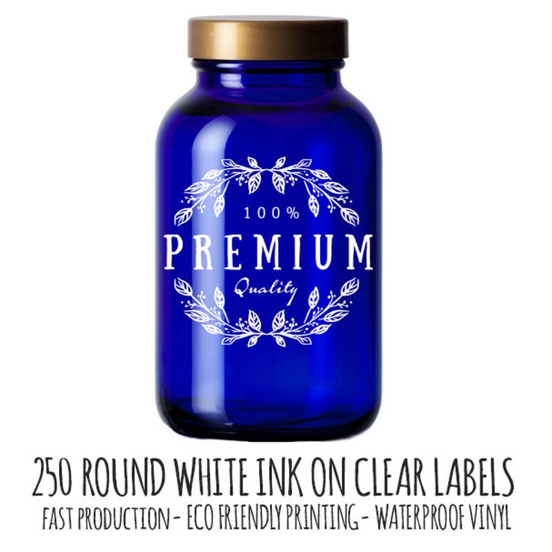 Round Label Stickers 250 Clear Round Label Stickers White - Etsy
