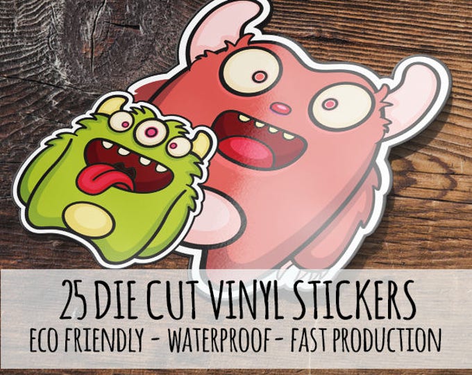 25 Die Cut Stickers With Your Logo Waterproof Smudge Proof - Etsy