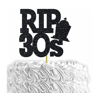 RIP 30s Cake Topper - Etsy