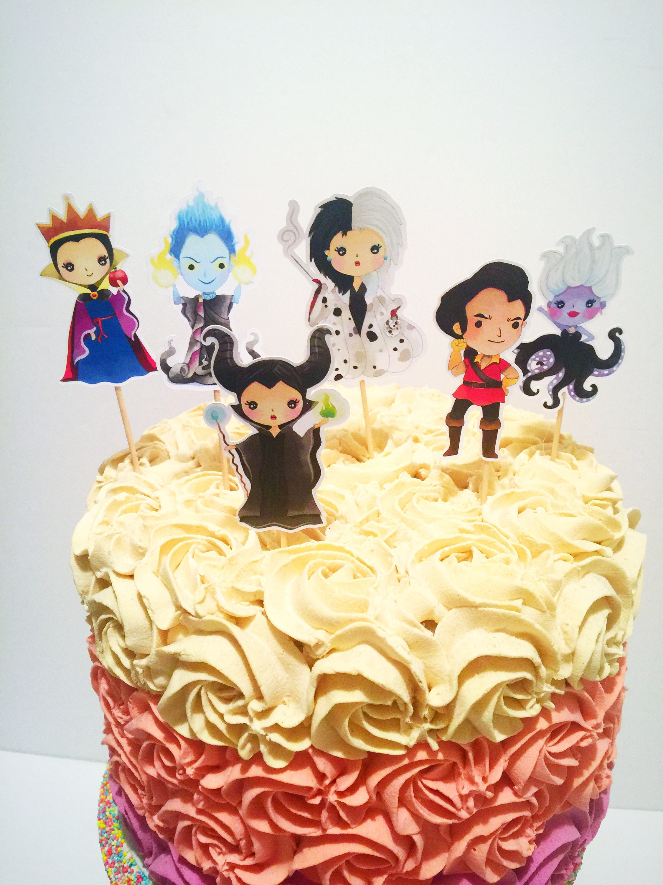 Villain Inspired Cupcake Toppers - Etsy