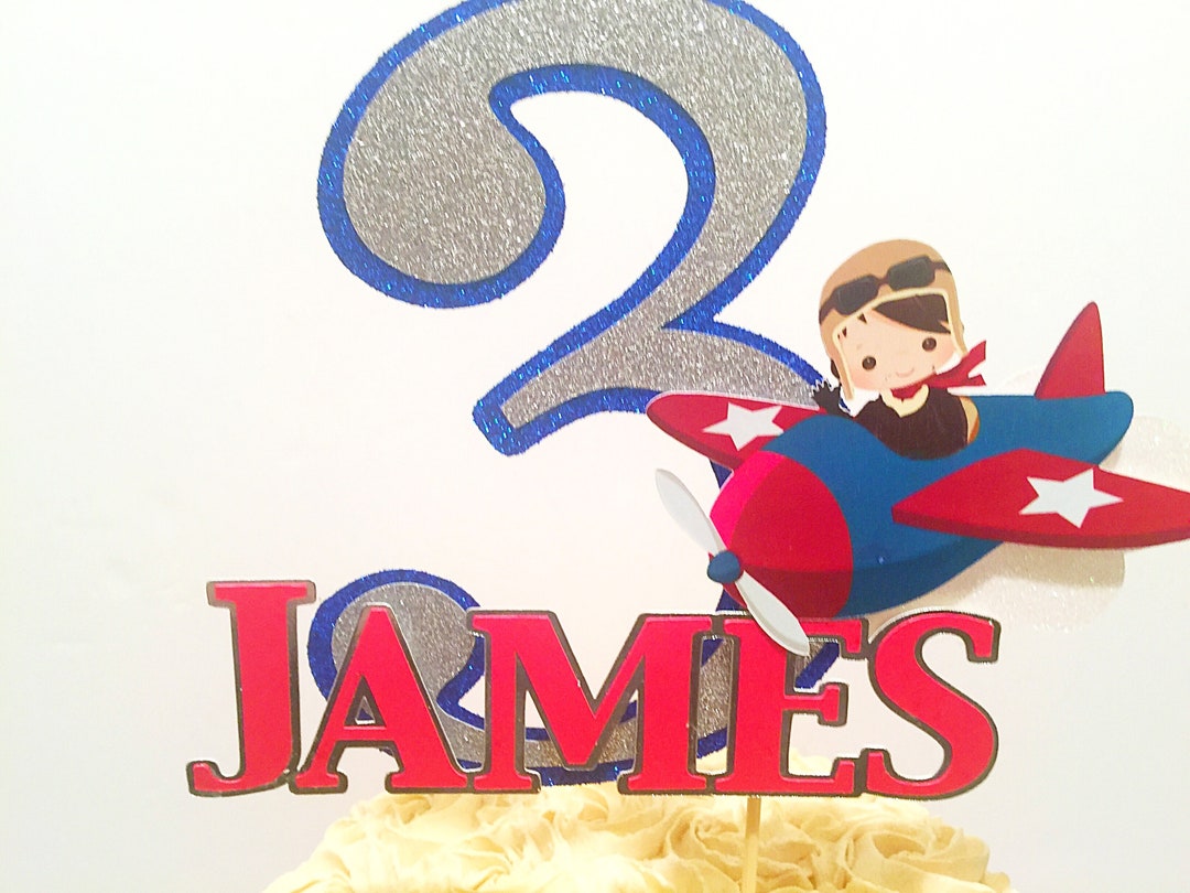 Pilot Cake Topper, Aviator Cake Topper, Airplane Cake Topper, Pilot ...
