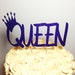 Queen Cake Topper (birthday, Glitter Decorations, Mother's Day) - Etsy