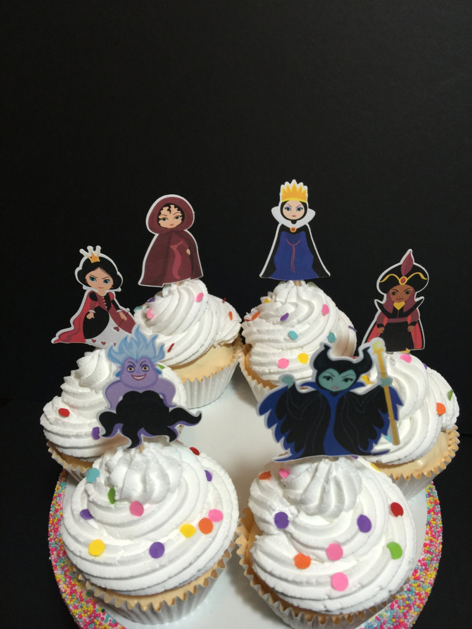 Villain Cupcake Toppers, Party Decorations, Set of 6 - Etsy