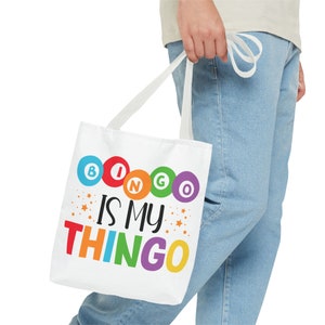 Bingo Tote Bag, Double Sided Design, Bingo Supply Tote, Cute Bingo ...
