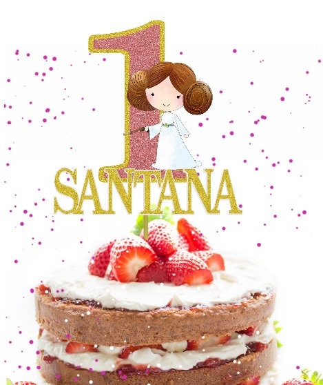 Princess Leia Inspired Cake Topper Star Wars Party Supplies - Etsy