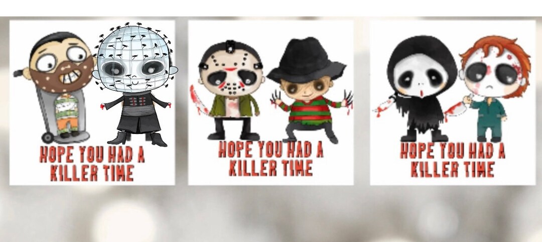 Horror Movie Thank You Stickers, Scary Birthday Loot Bag Supplies - Etsy