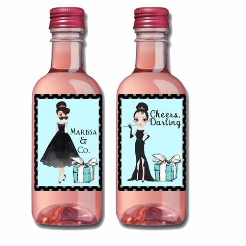 Breakfast at Tiffanys MINI Wine Bottle Labels Breakfast at - Etsy