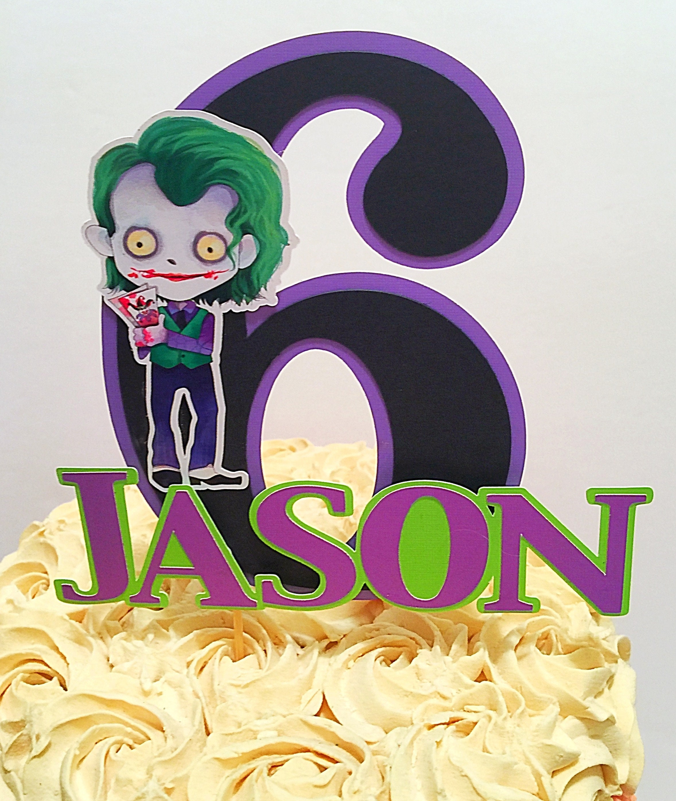 Joker Inspired Cake Topper - Etsy España