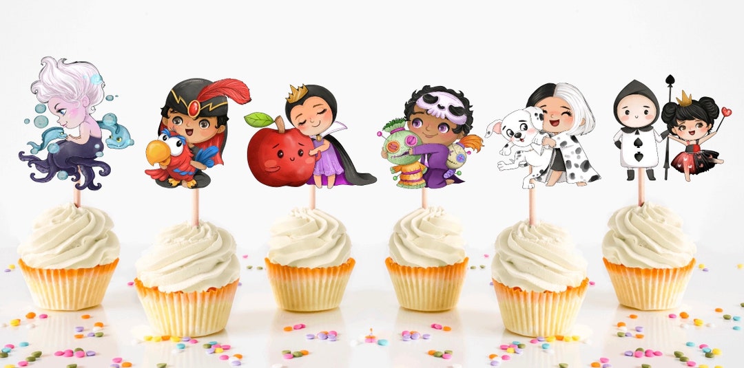 Villains and Pets Cupcake Toppers, Villains and Friends Cupcake Toppers ...