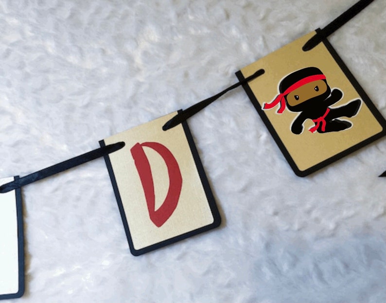 African American Ninja Banner Ninja Party Supplies - Etsy