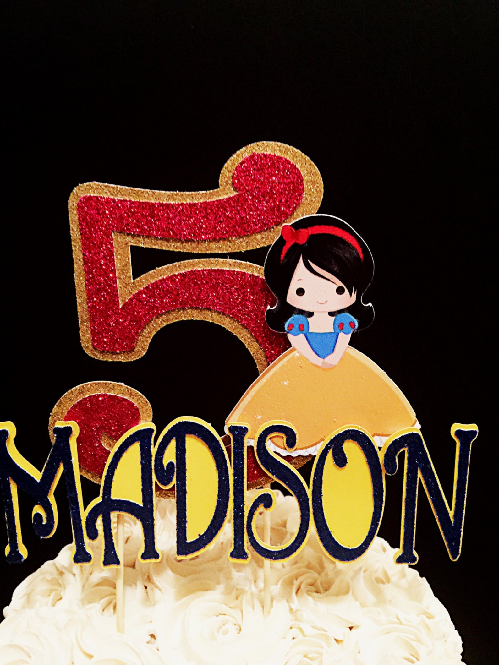 Snow White Inspired Cake Topper - Etsy